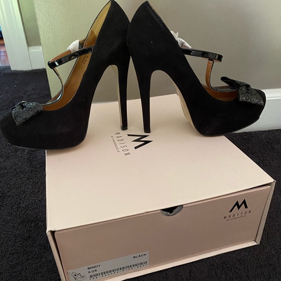 Madison | Shoes | New Black Madison Heels Size 8 | Poshmark